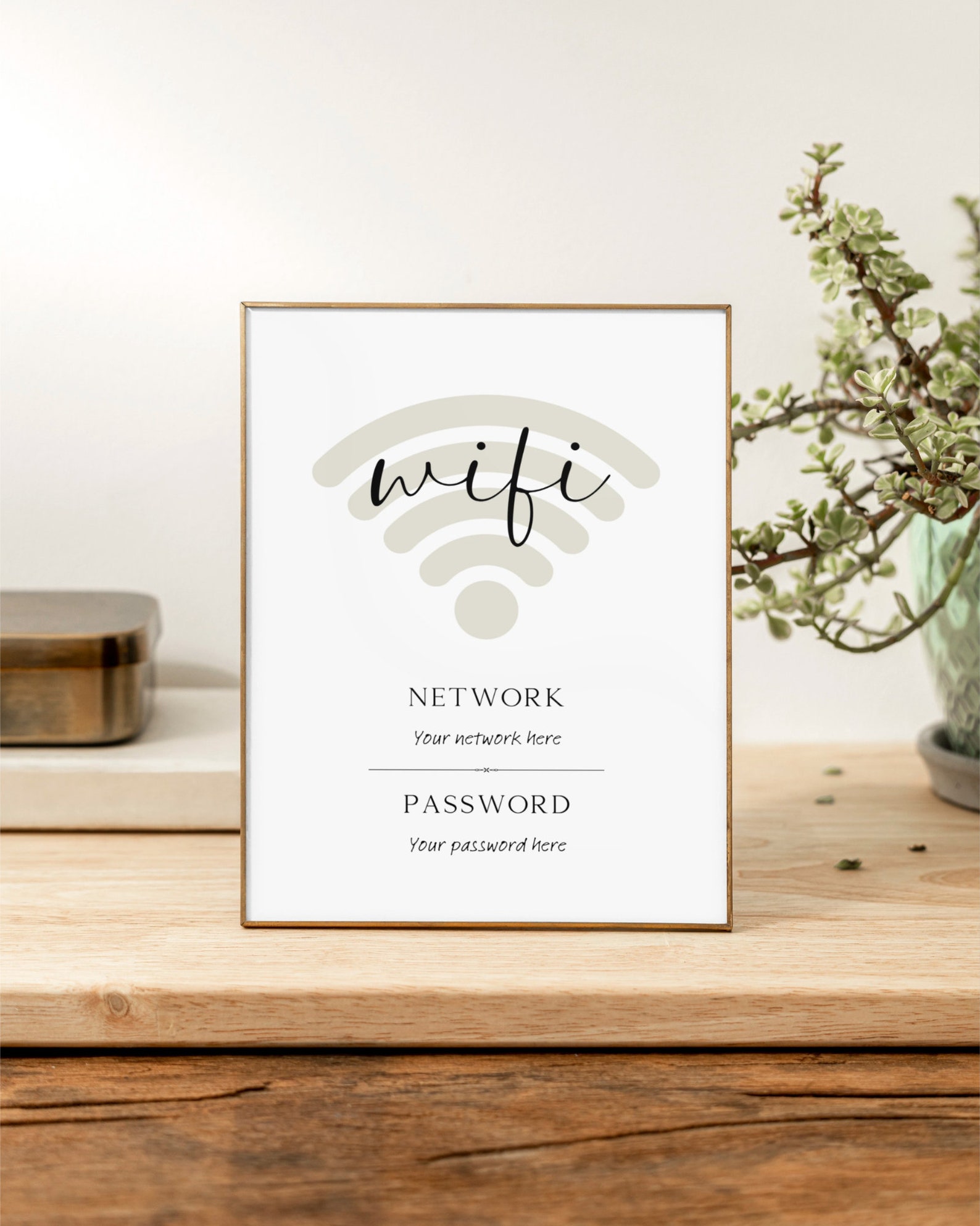 Printable Wifi Password Sign Wifi Sign Template Wifi Sign - Etsy