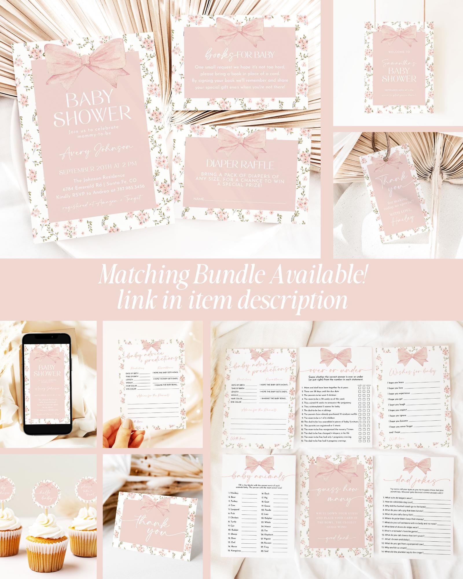 Shabby Chic Baby Shower Welcome Sign Template, Customizable Vintage ...