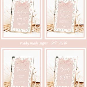 DIY Editable Coquette Shabby Chic Baby Shower Invitation Bundle ...