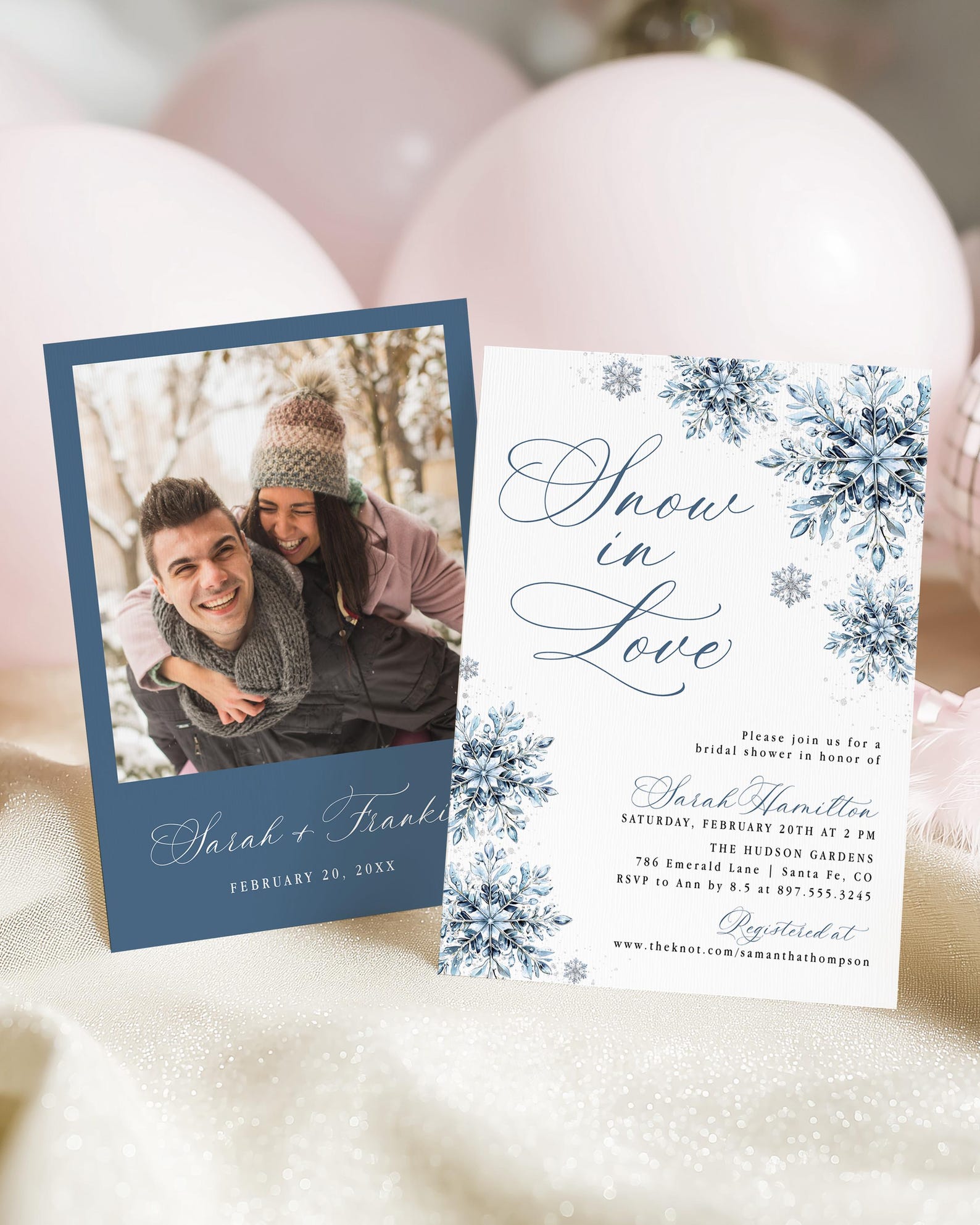 Snow in Love Bridal Shower Invite Snowflake Bridal Shower Invitation ...