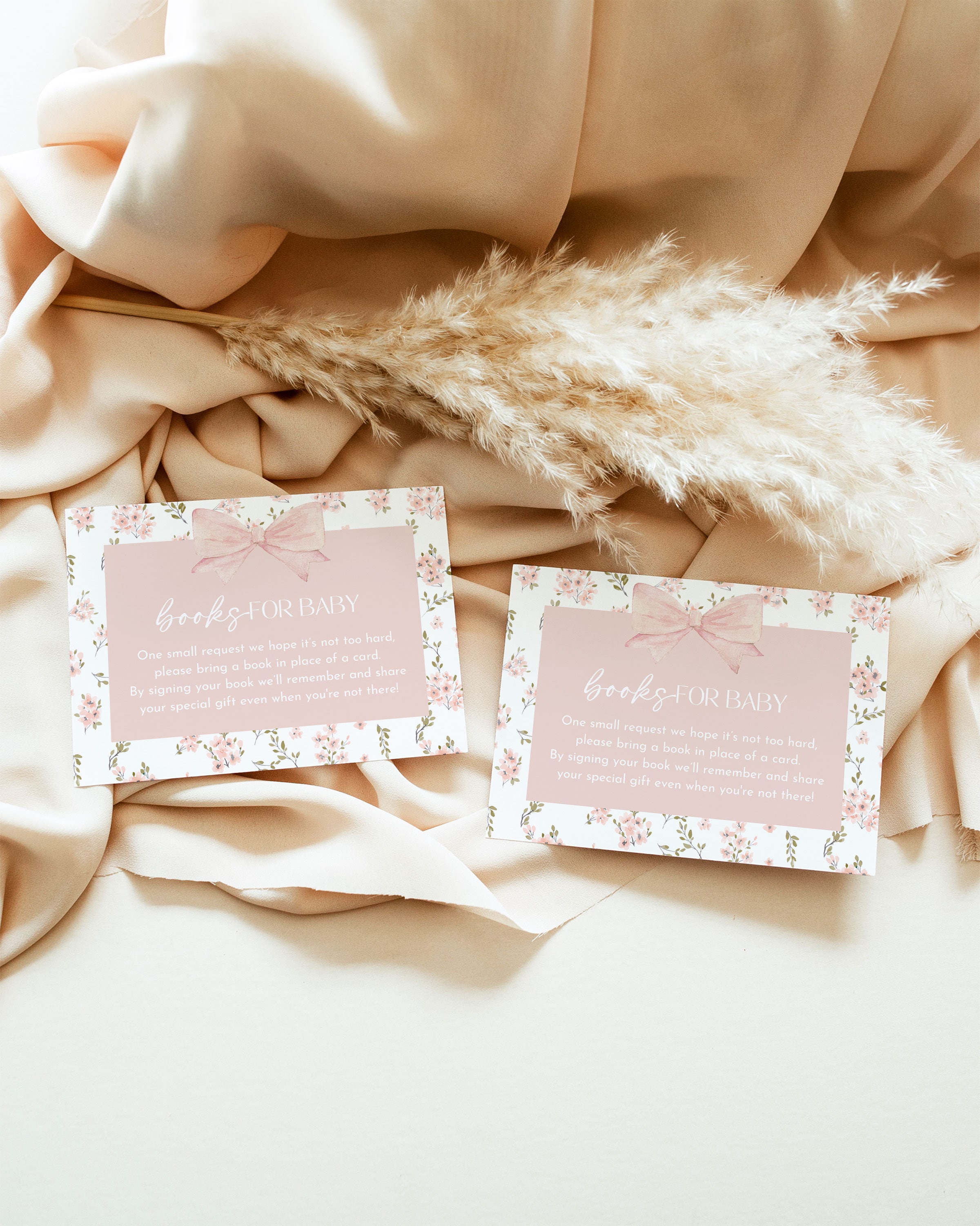Coquette Shabby Chic Baby Shower Invitation Set, Customizable Printable ...