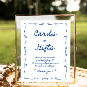 Hand Drawn Cards and Gifts Sign Template, DIY Editable Handwritten ...