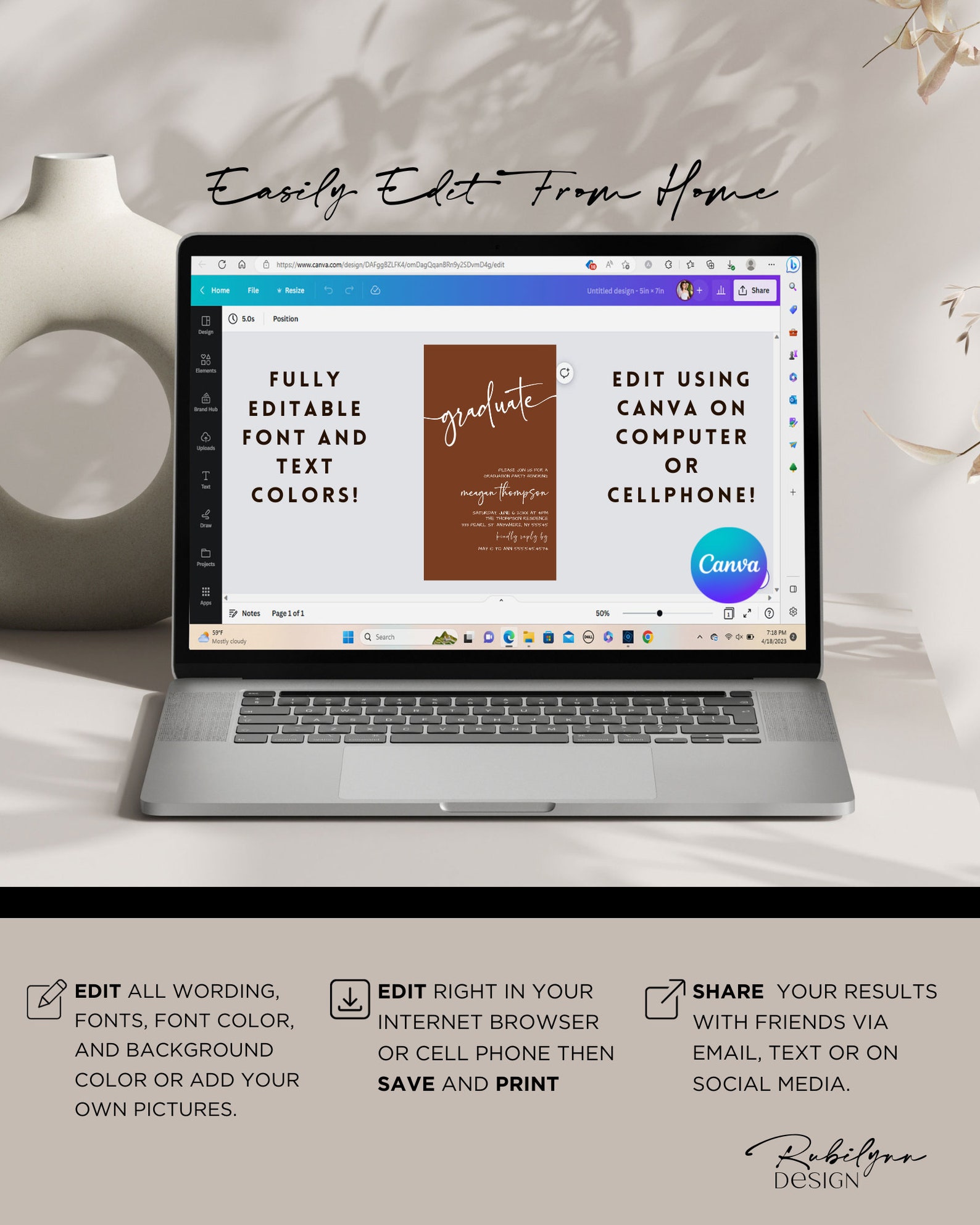 Digital Graduation Party Invite Template Electronic - Etsy