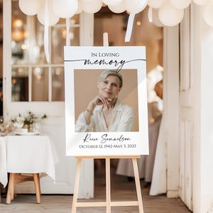 Memorial Sign Celebration of Life Welcome Poster Editable in Loving ...