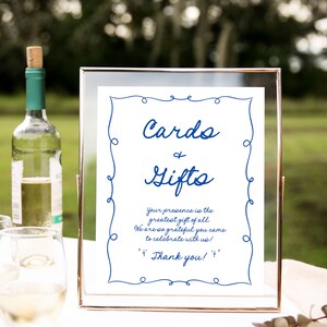 Hand Drawn Cards and Gifts Sign Template, DIY Editable Handwritten ...