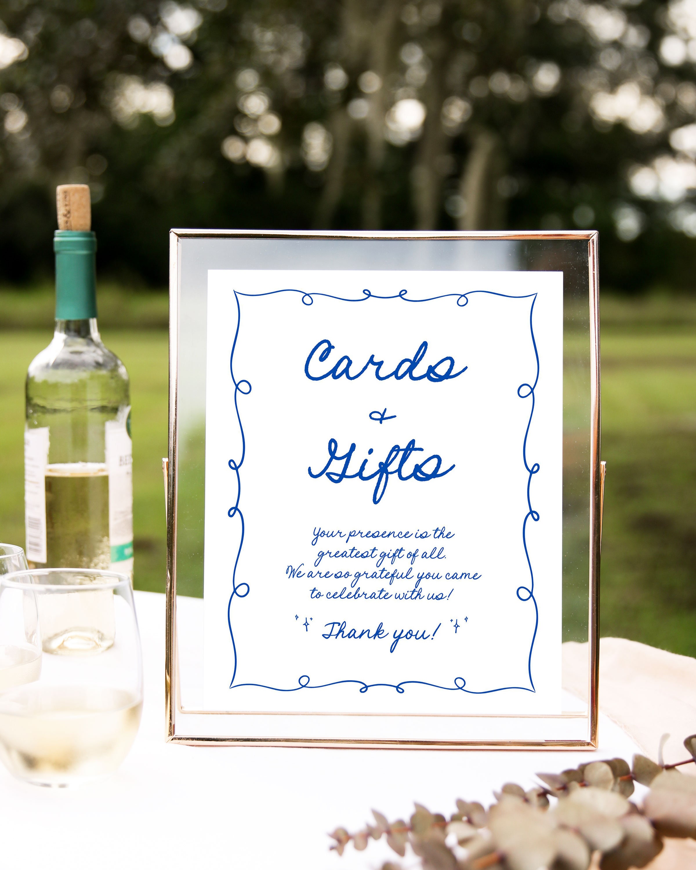 Hand Drawn Cards and Gifts Sign Template, DIY Editable Handwritten ...