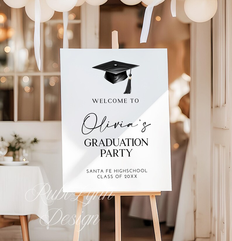 Graduation Party Sign Bundle Editable Grad Party Templates Printable ...