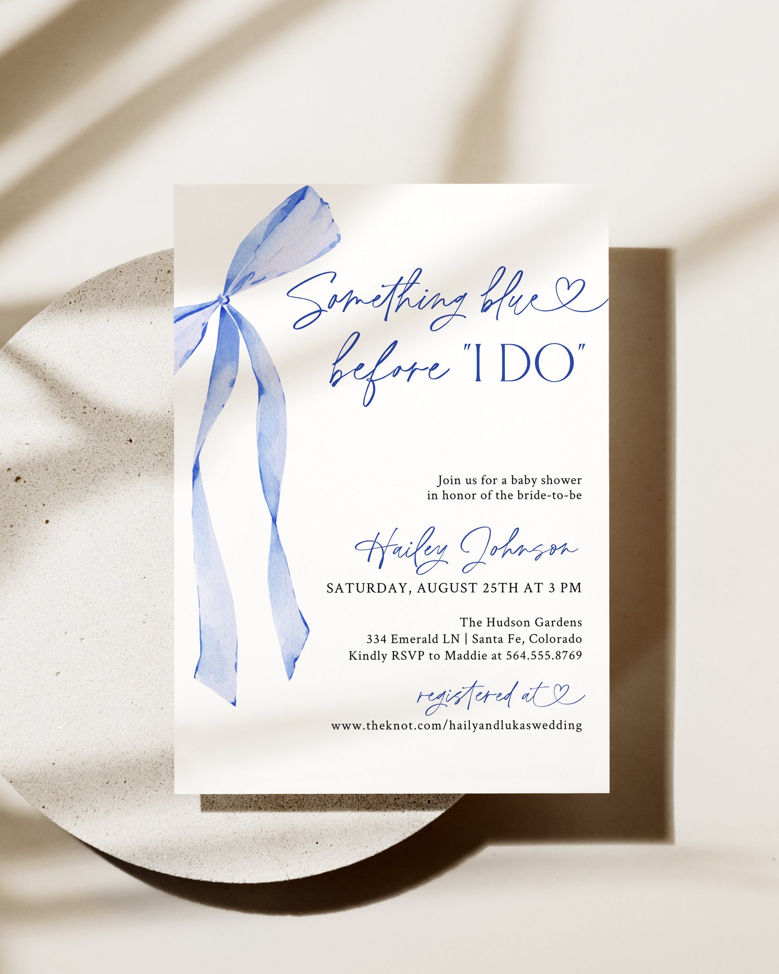 Something Blue Before I Do Bridal Shower Invitation Template, Printable ...