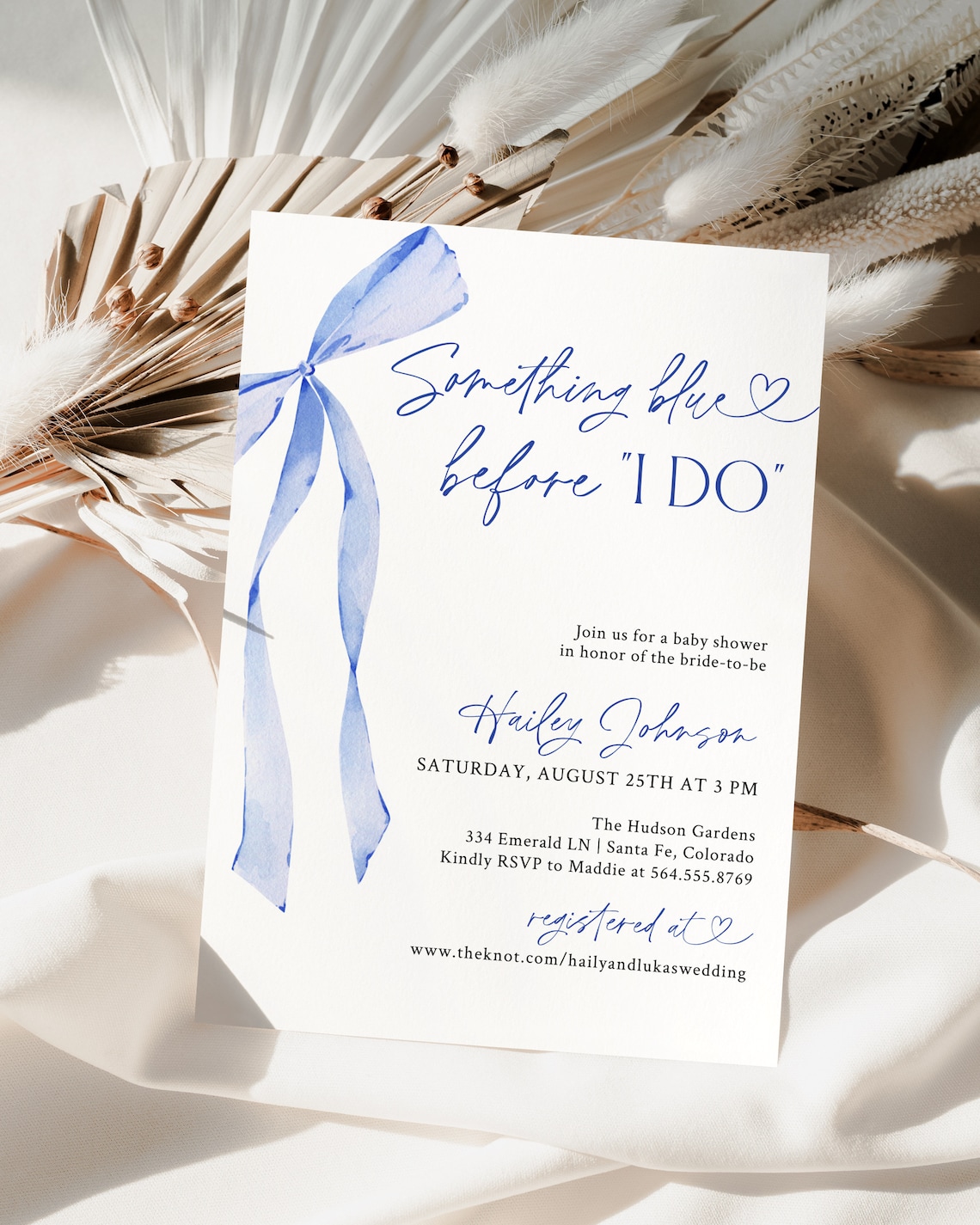 Something Blue Before I Do Bridal Shower Invitation Template, Printable ...
