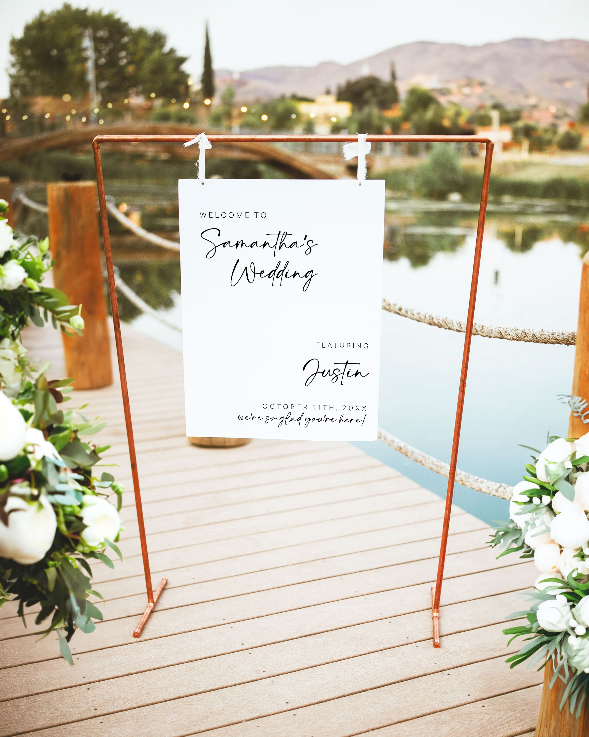 Minimalist Wedding Welcome Sign, Modern Funny Reception Signs, Bride ...