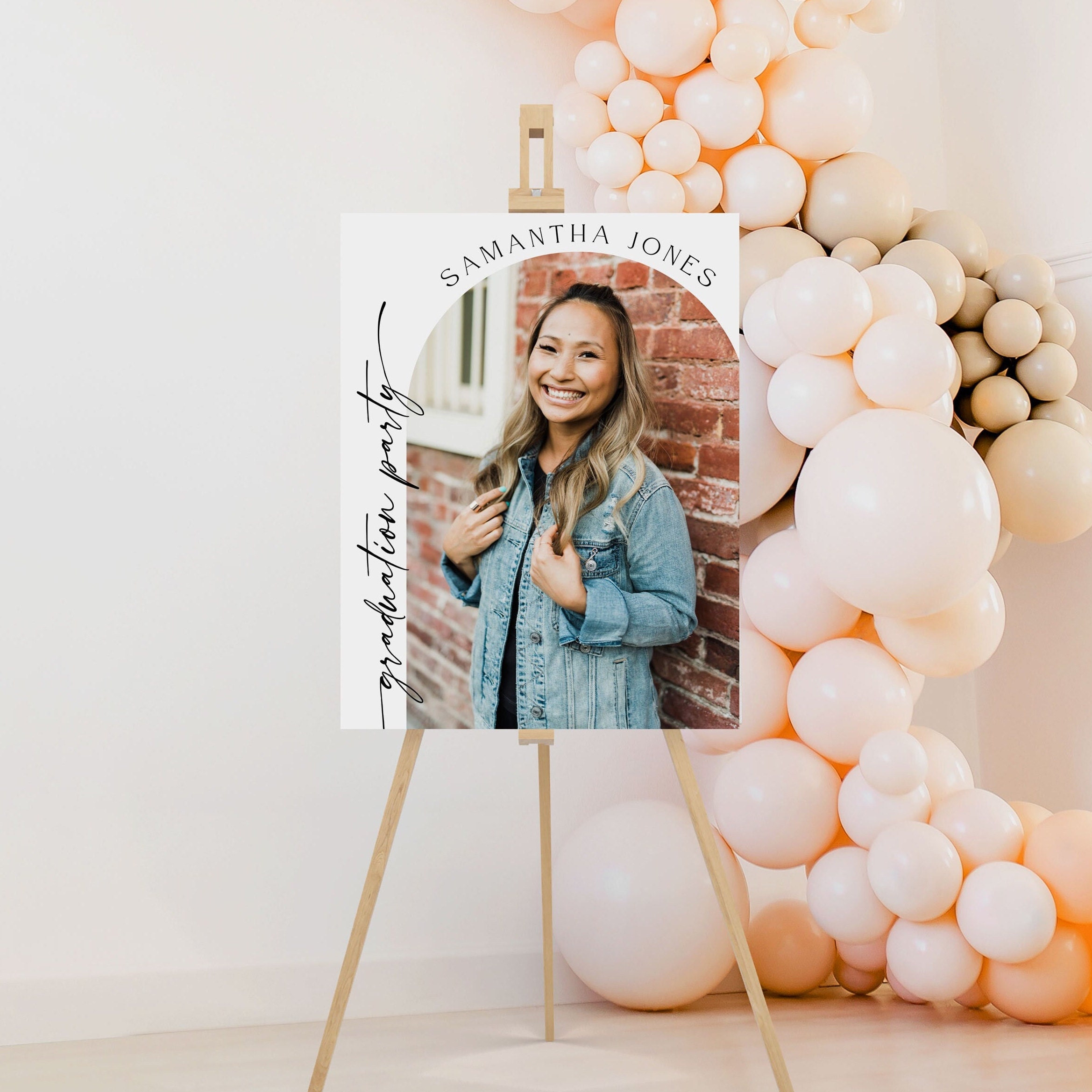 Arch Photo Graduation Welcome Sign Template, Editable Grad Party ...