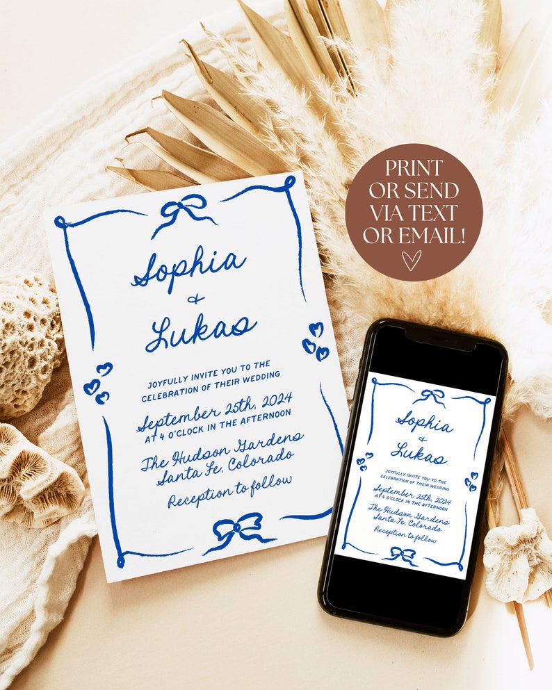 Wedding Invitation Template Hand Drawn Parisian Champagne Tower Invite