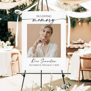 Memorial Sign Celebration of Life Welcome Poster Editable in Loving ...