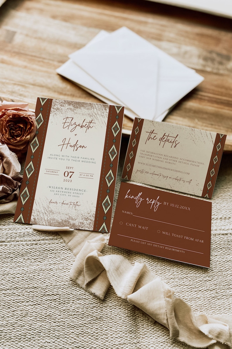 Western Wedding Invitation Template, Ranch Wedding Invitation ...