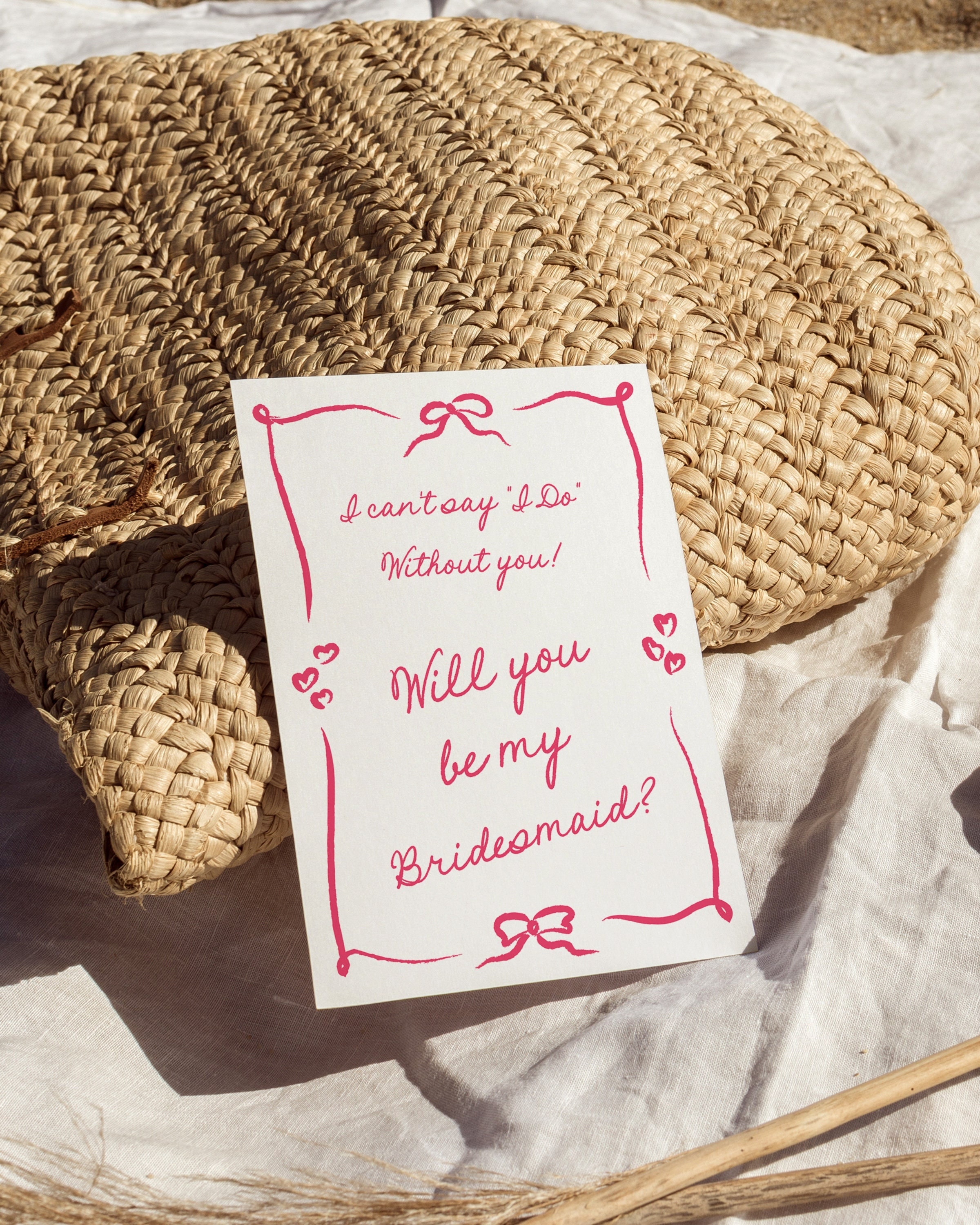 Bridesmaid Proposal Card Template, Hand Drawn Doodle Will You Be My ...