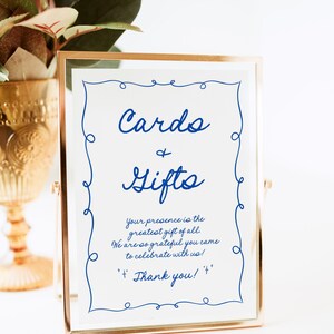 Hand Drawn Cards and Gifts Sign Template, DIY Editable Handwritten ...