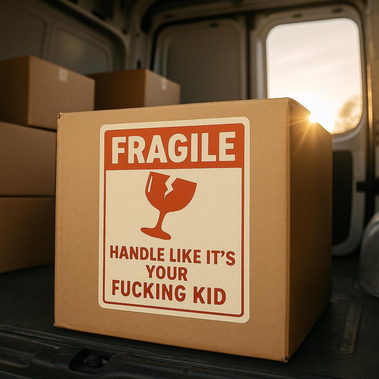 Funny Fragile Sticker: Handle Like Your Kid - Printable Shipping Label ...