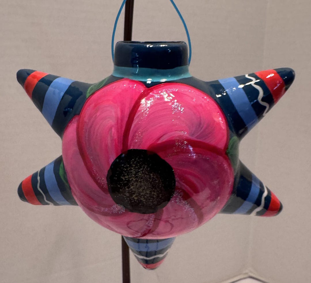 Handmade Mexican Ceramic Star Pinata Ornament - Etsy