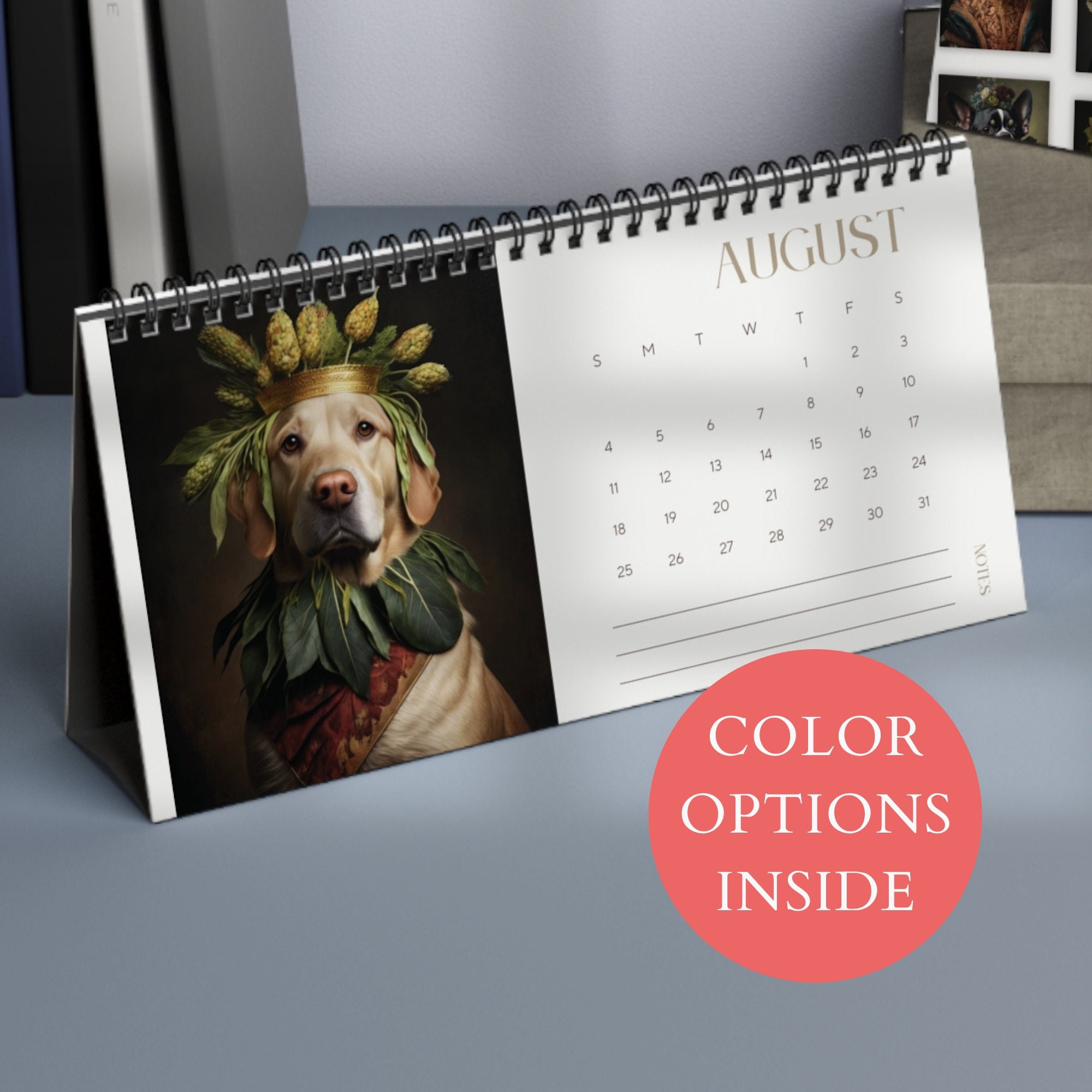 Dog Calendar 2024 Desk Calendar for Dog Lovers and Pet Owners With a ...