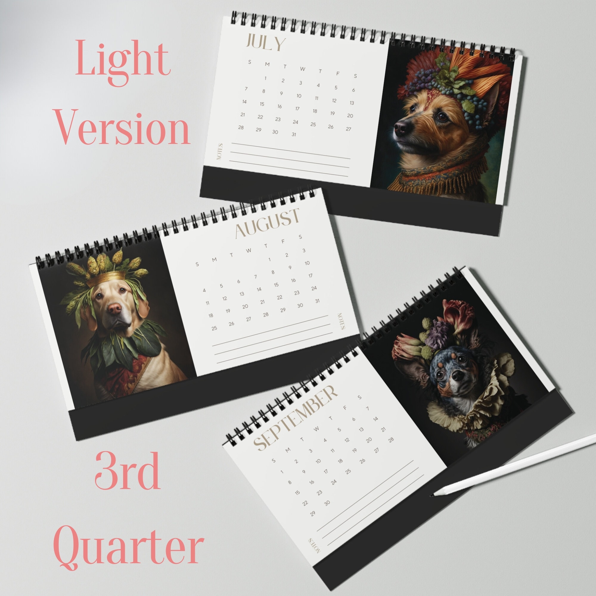 Dog Calendar 2024 Desk Calendar for Dog Lovers and Pet Owners With a ...