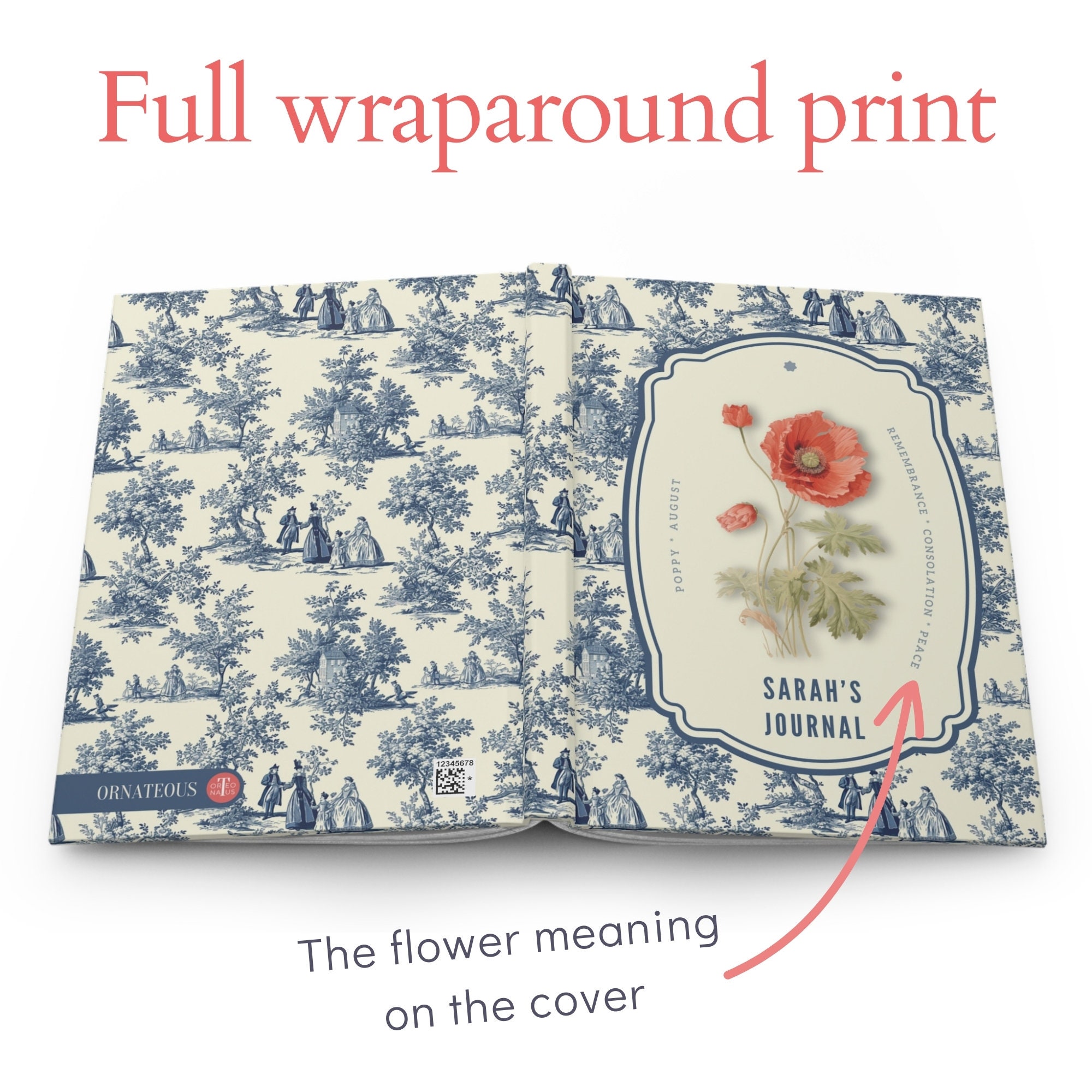 Personalized Birth Flower Notebook: Bloom Your Story unique Name ...