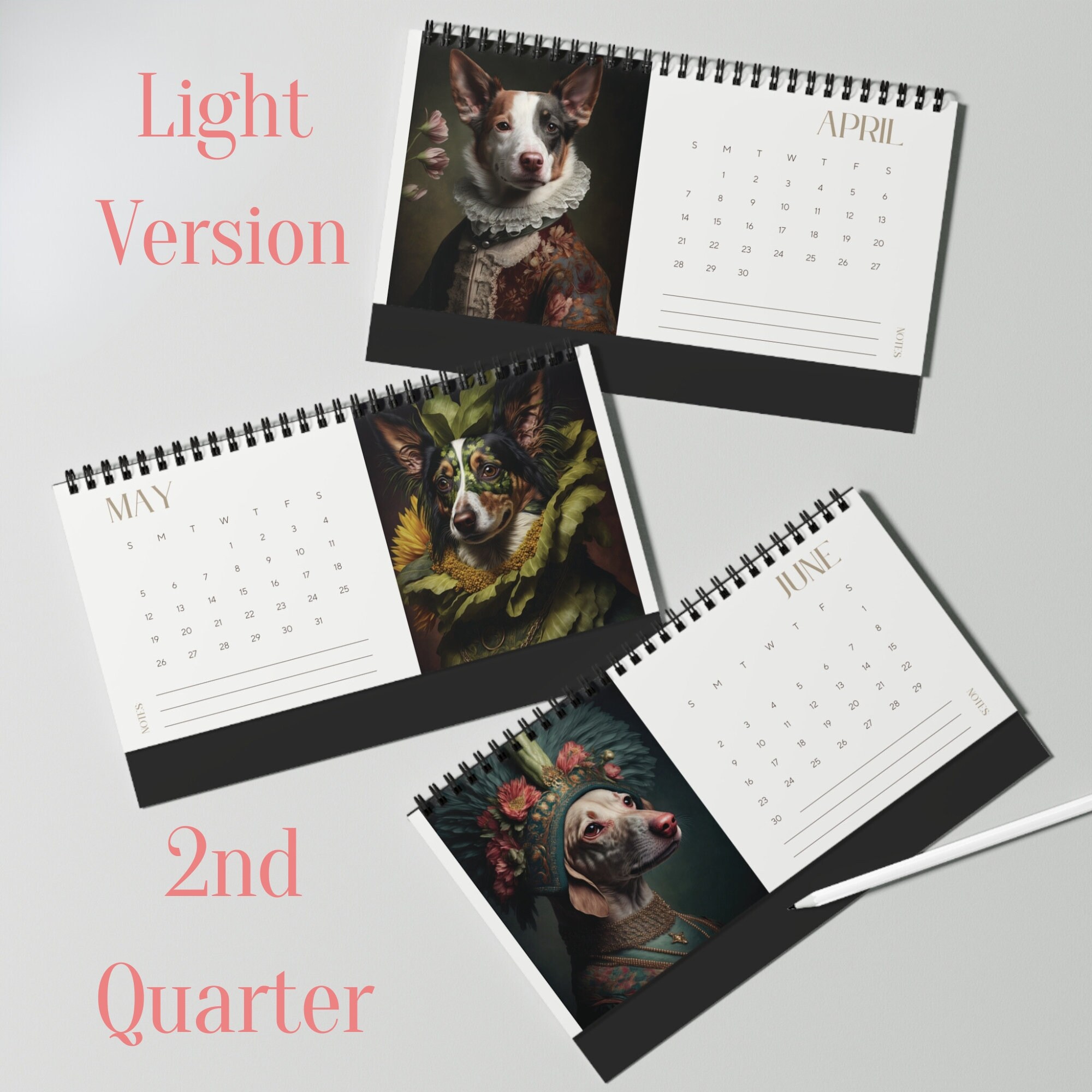 Dog Calendar 2024 Desk Calendar for Dog Lovers and Pet Owners With a ...