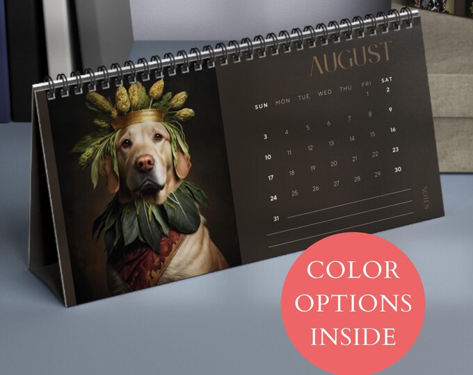 2025 Dog Calendar, Mini Desk Calendar, Month by Month Calendar, Easel ...