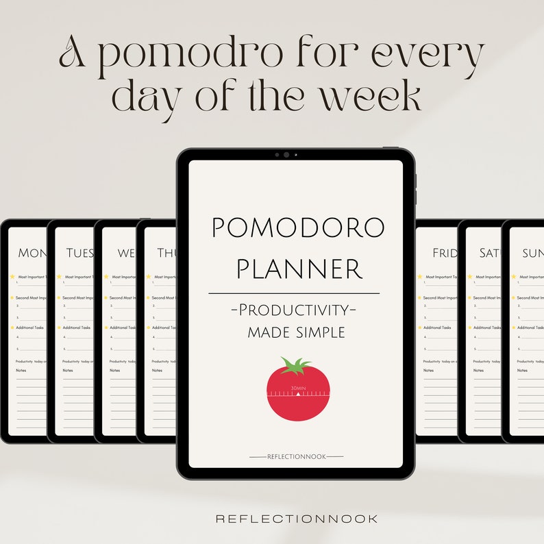 Pomodoro Planner: Time Blocking, Productivity (printable PDF) - Etsy