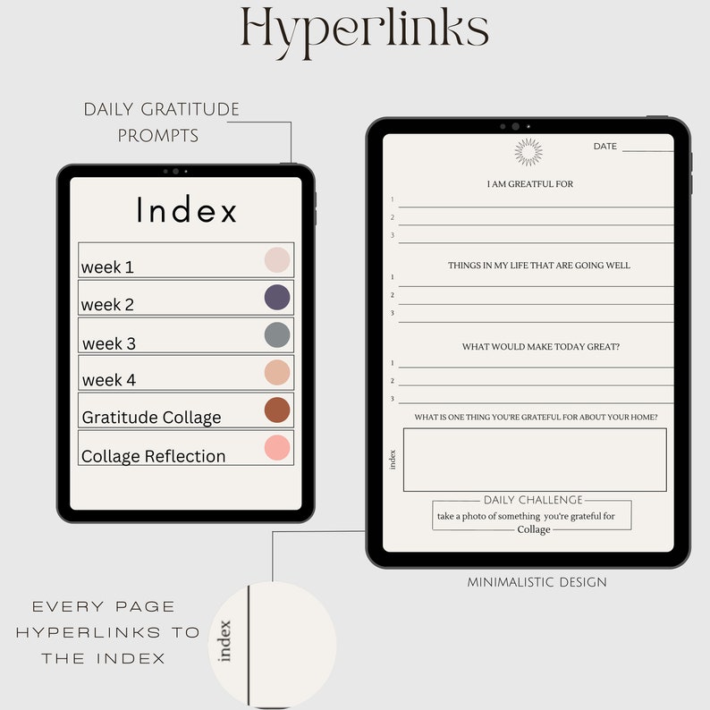 Daily Gratitude Journal | Digital Gratitude Journal for Ipad, Goodnotes ...