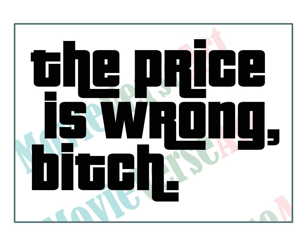 Happy Gilmore Price is Wrong Quote SVG PNG JPEG - Etsy