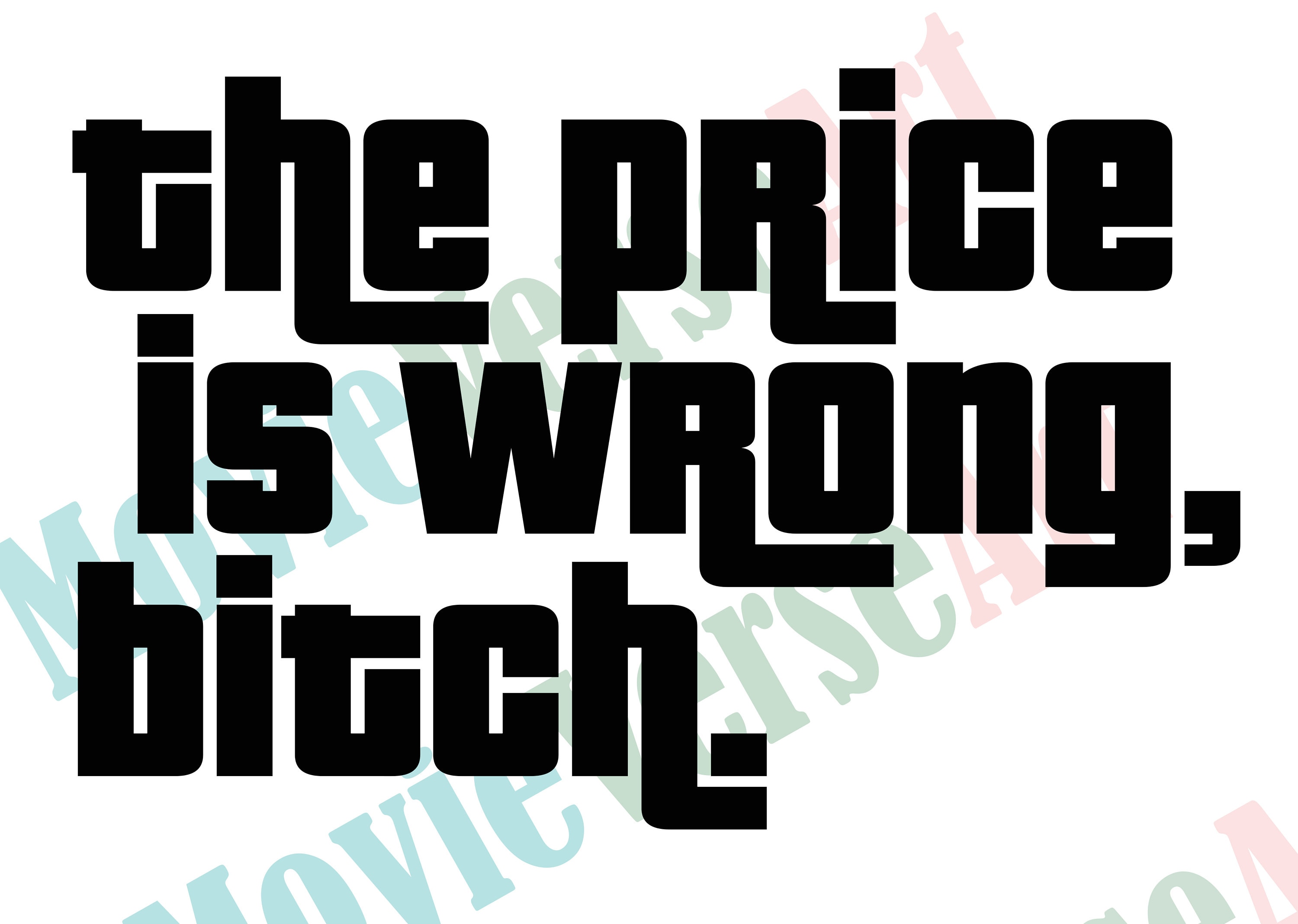 Happy Gilmore Price is Wrong Quote SVG PNG JPEG - Etsy