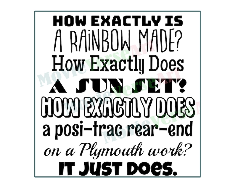 Joe Dirt Posi-trac Rear-end Quote SVG PNG JPEG - Etsy