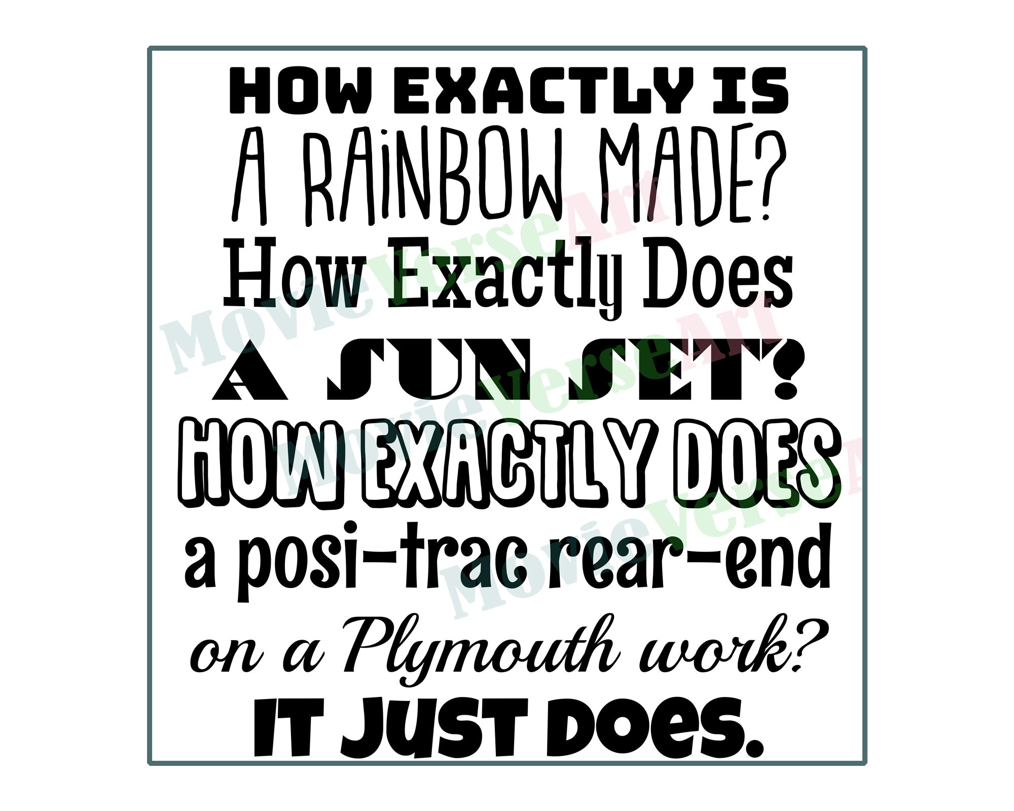 Joe Dirt Posi-trac Rear-end Quote SVG PNG JPEG - Etsy