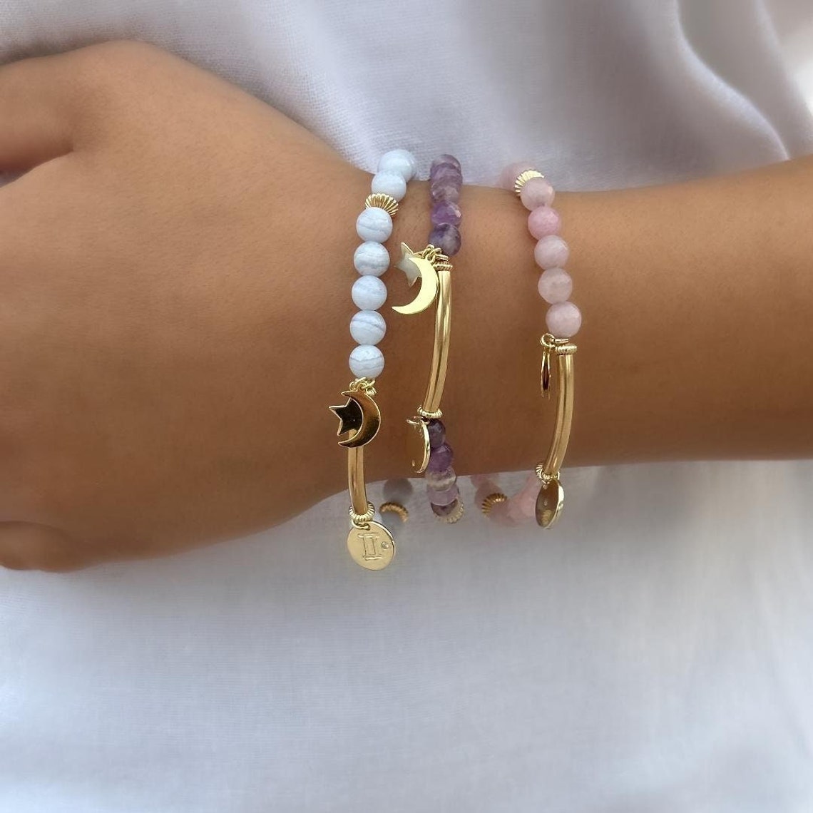 14k Gold Filled Zodiac Sign Bracelet, Celestial Bracelet, - Etsy