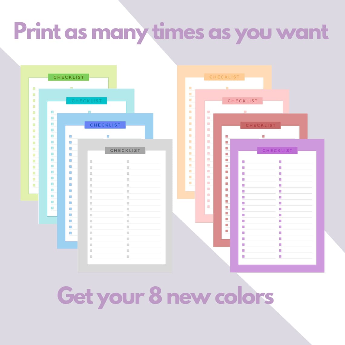 Printable Check List | Daily, Weekly Checklist Pdf Planner | A4 Print ...