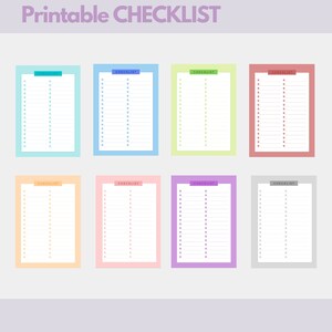 Printable Check List | Daily, Weekly Checklist Pdf Planner | A4 Print ...