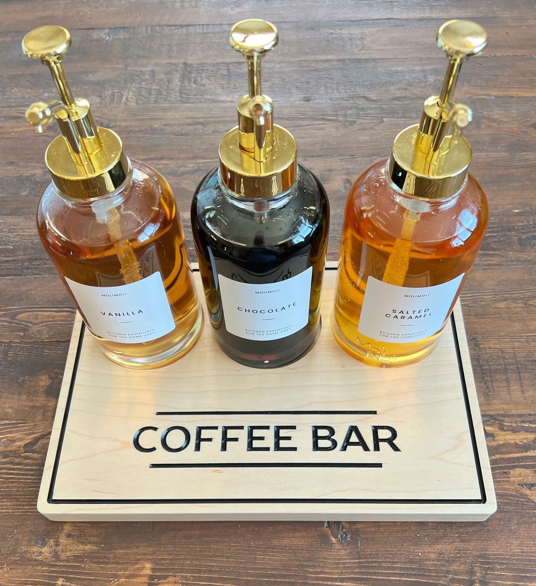 Coffee Bar Organizer | Coffee Syrup Display | Coffee Syrup Tray ...