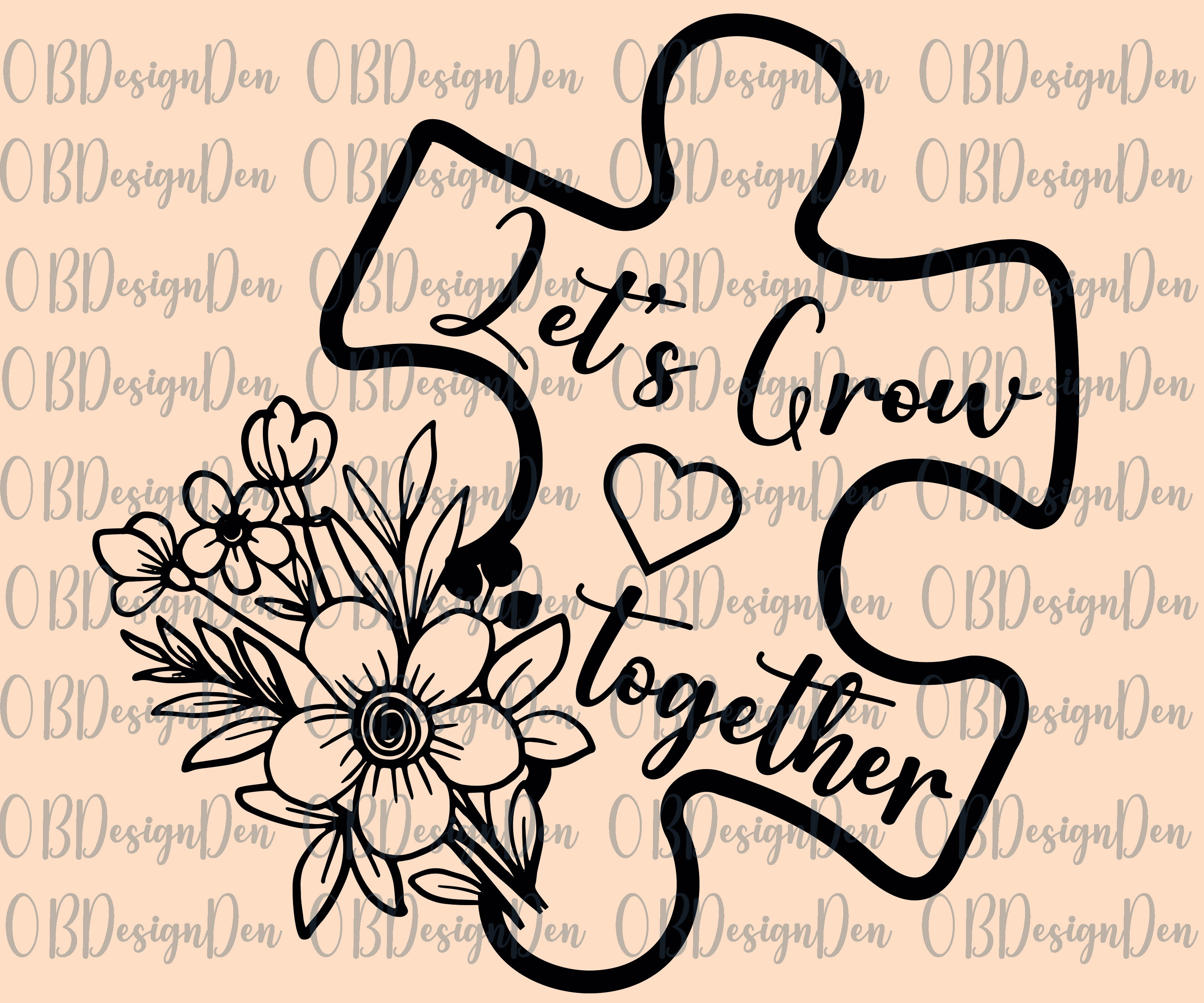 Let's Grow Together SVG, Autism Mom Svg, Autism Awareness Png-svg ...