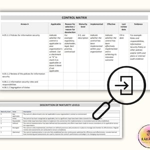 ISO/IEC 27001 Control Matrix Template I Structured and Systematic ...