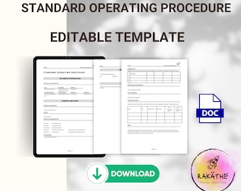 SOP Template in Word With Example, Standard Operating Procedure ...