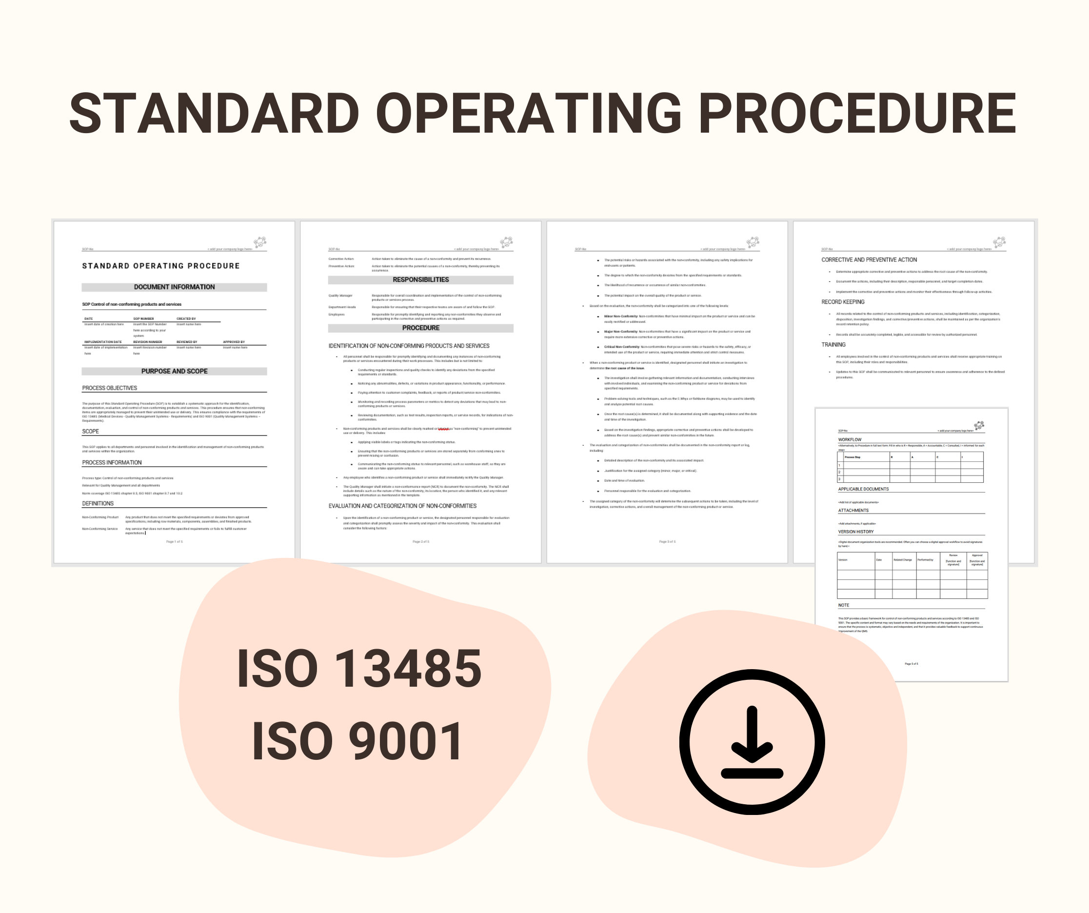 Standard Operating Procedure Control of Non-conforming Products I SOP I ...