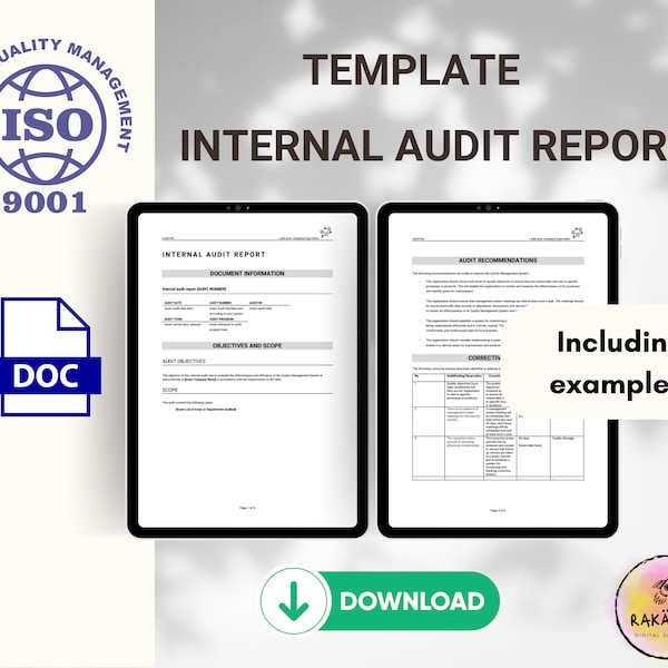 Internal Audit Report Template - Etsy