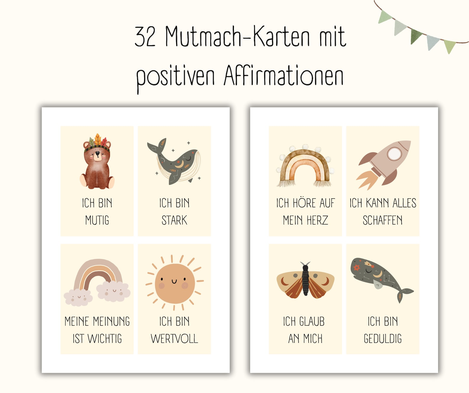 32 Mutmach-Karten für selbstbewusste Kinder zum Ausdrucken I ...