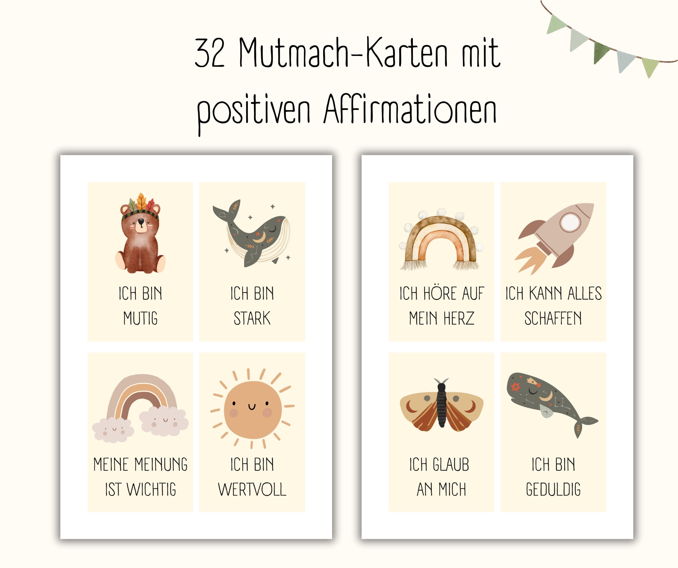 32 Mutmach-Karten für selbstbewusste Kinder zum Ausdrucken I ...