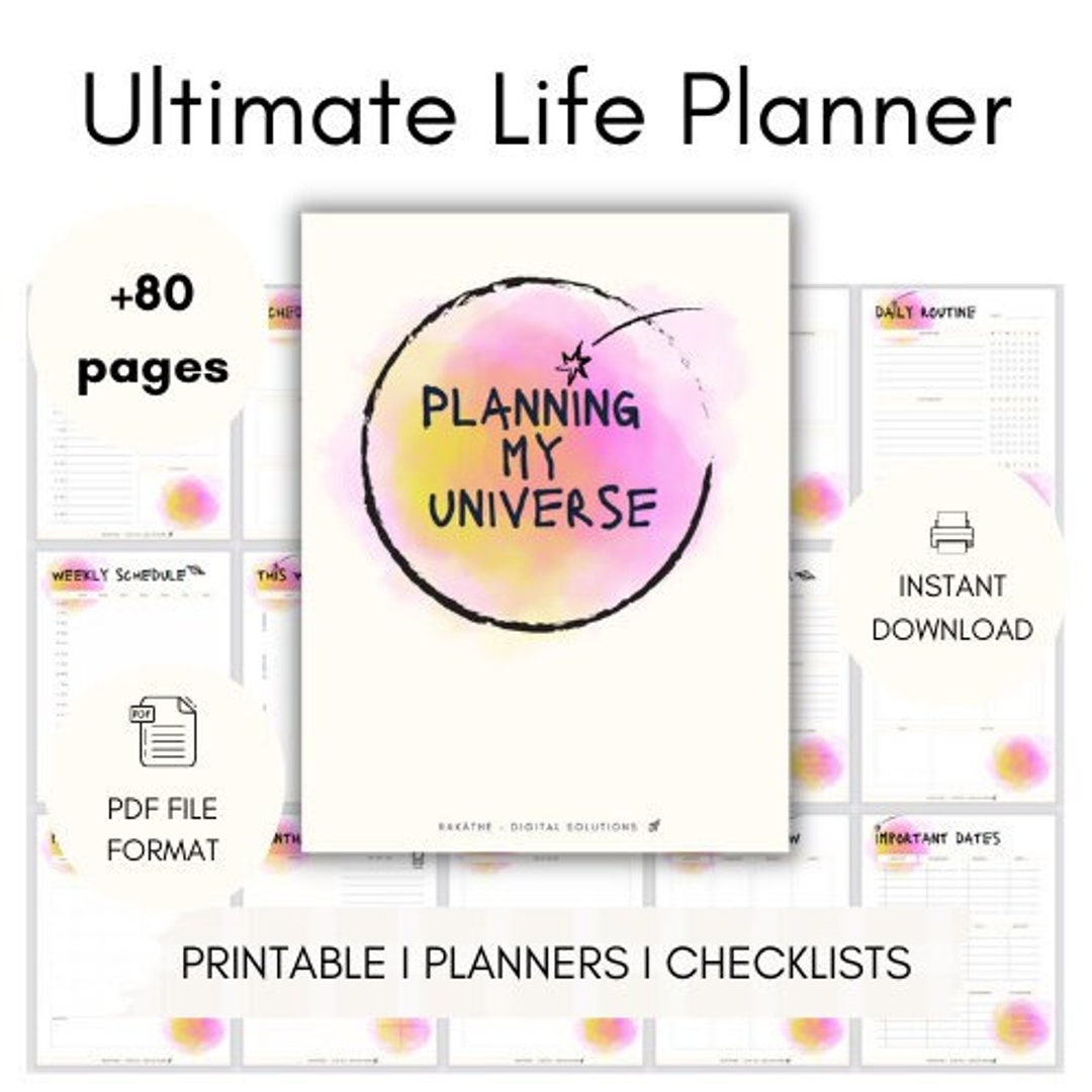 Ultimate Life Planner Bundle, Printable Daily, Monthly, Yearly (PDF) - Etsy