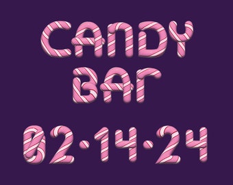 Candy Cane Letters A to Z (PNG Files) - Etsy