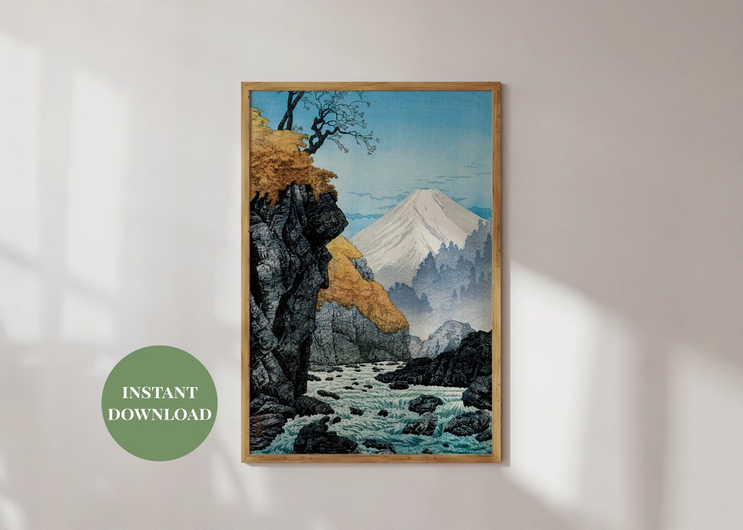 Mount Ashitaka Vintage Poster | Travel Poster | Retro Poster | Fine Art ...