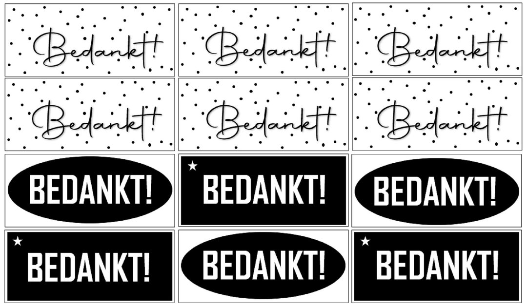 Thank You Labels Digital Download, Gift Labels, Wedding Favors, Thank ...