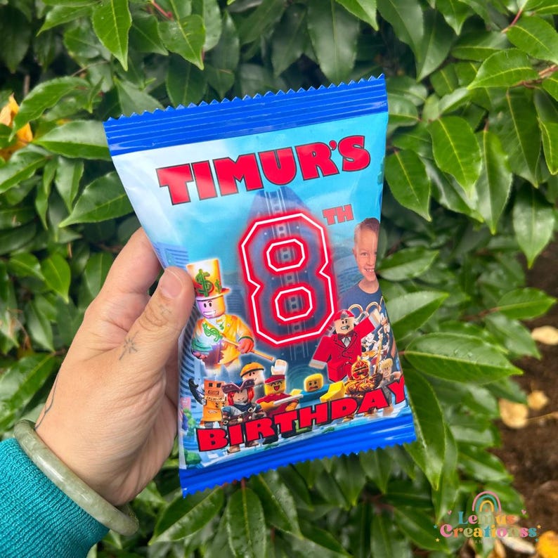Custom Roblox Chip Bags, Filled Chip Bags, Roblox Party Favors, Roblox ...