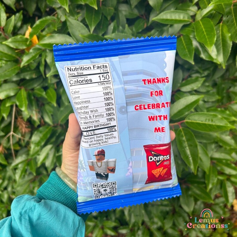 Custom Roblox Chip Bags, Filled Chip Bags, Roblox Party Favors, Roblox ...